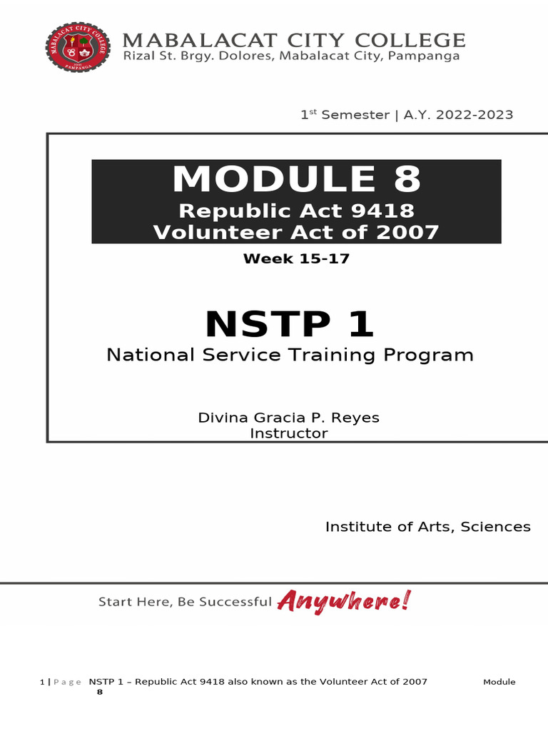 NSTP1-Module-08-2022-1 3 | PDF | Gender And Development | Gender