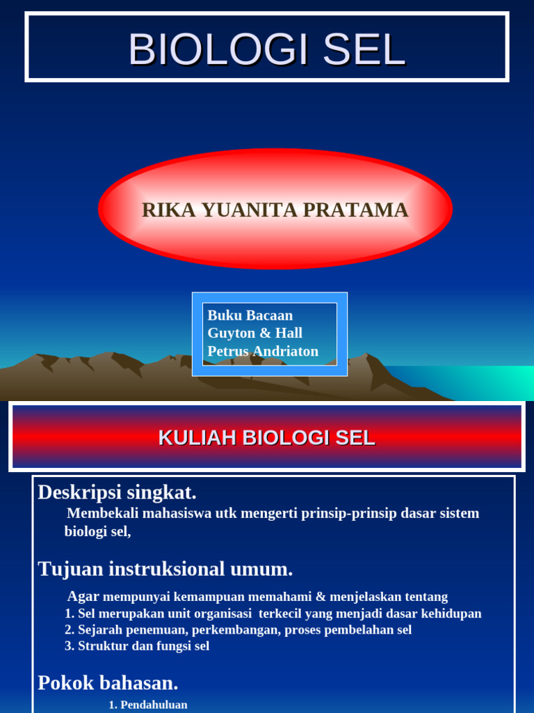 Dasar-Dasar Biologi Sel dan Fungsinya | PDF