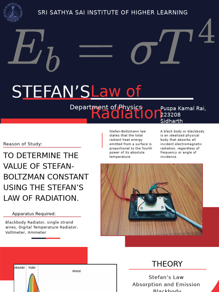 Stephan Law and Franck-Hertz Experiment | PDF | Physical Chemistry ...