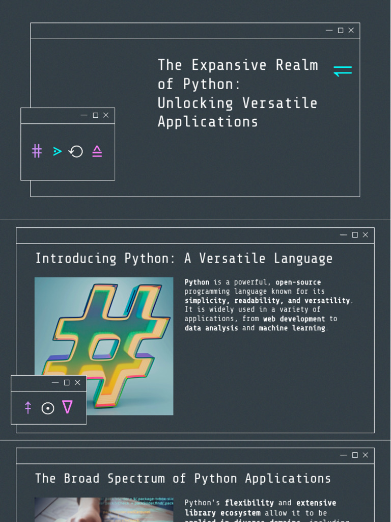 Slidesgo The Expansive Realm of Python Unlocking Versatile Applications 20240722113602rJO8 | PDF ...