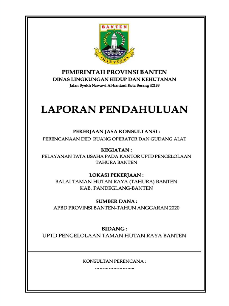 PDF Contoh Laporan Pendahuluan Perencanaan Ded Gedung Ta 2020 Compress | PDF