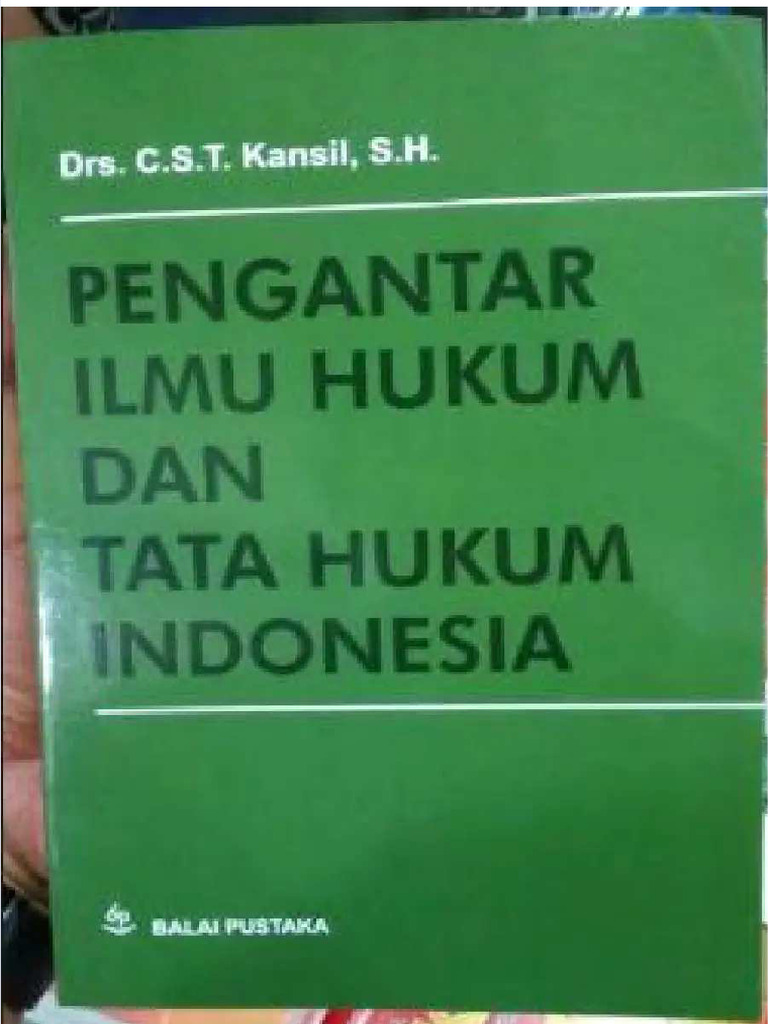 PDF Pengantar Ilmu Hukum Tata Hukum CST Kansil - Compress | PDF