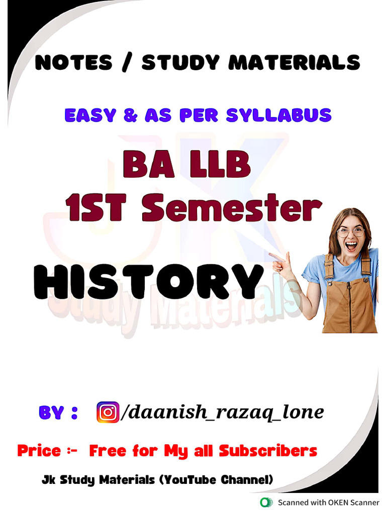 History Notes (Ba LLB 1st Semester) | PDF