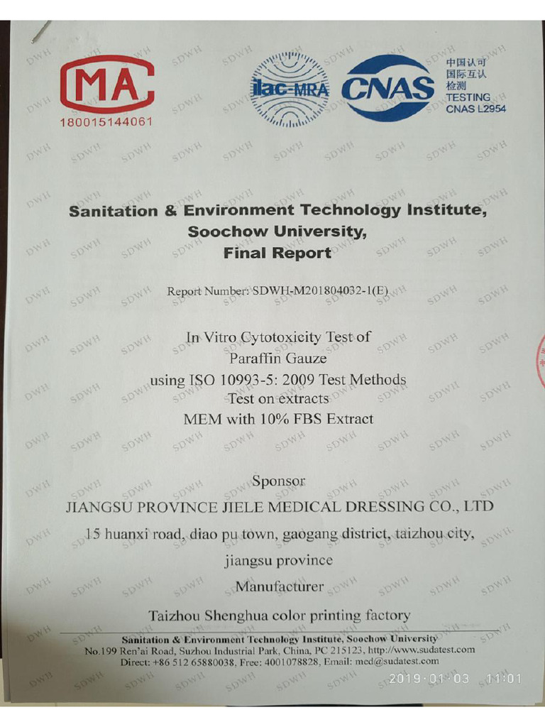 Biocomp-In Vitro Cytotoxicity Test | PDF