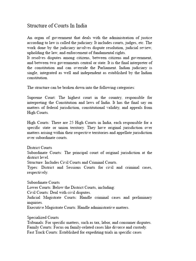 Structure of Courts in India | PDF | Judiciaries | Expert Witness