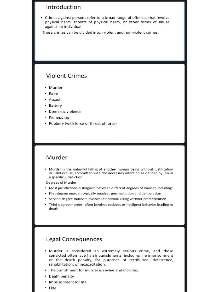 Crime Against Person | PDF