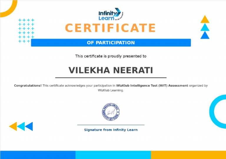 Infinity Learn - Assessment Report | PDF