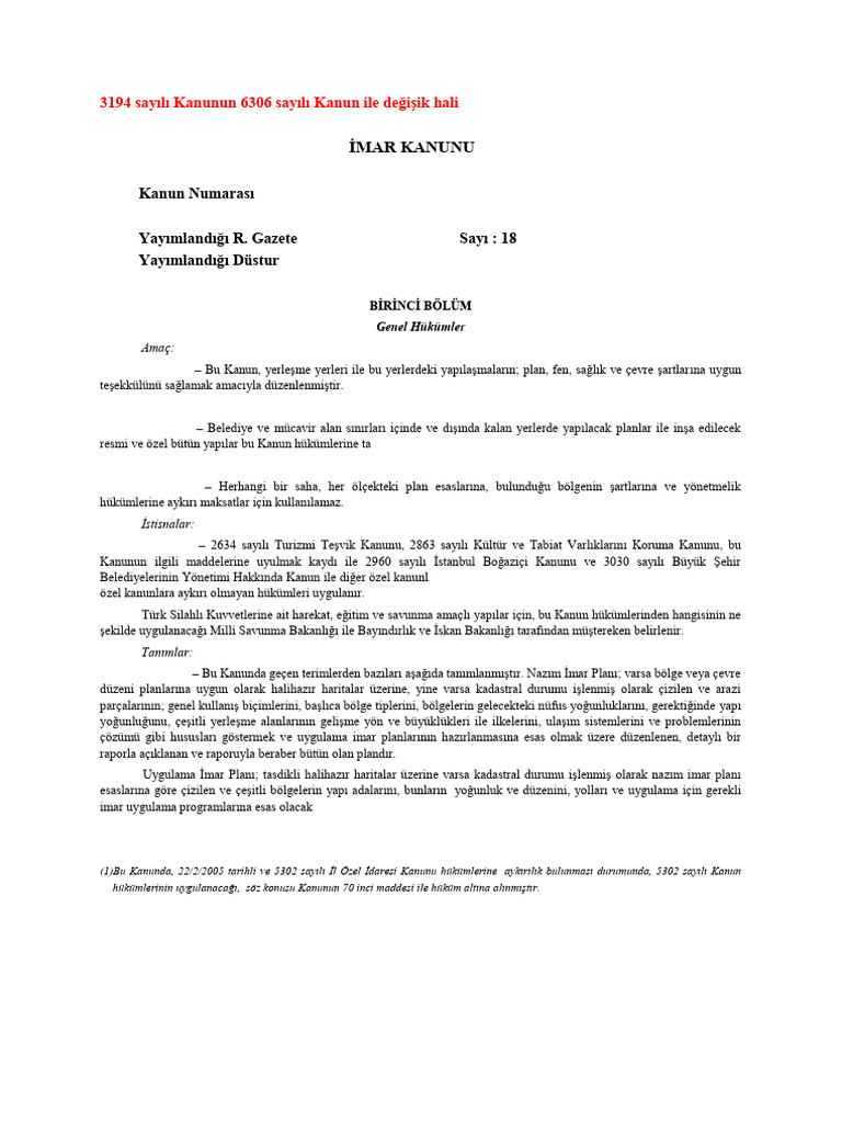Imar Kanunu | PDF