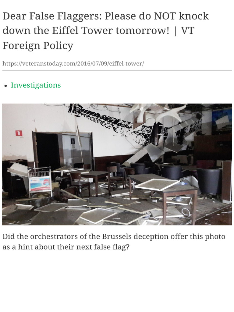 Dear False Flaggers Please Do NOT Knock Down The | PDF | Politics | History