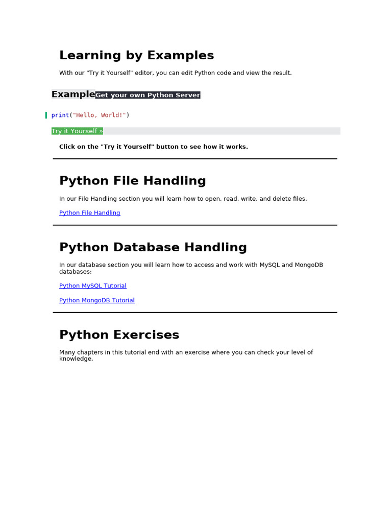 Python | PDF | Computers | Technology & Engineering Python | PDF | Computers | Technology & Engineering