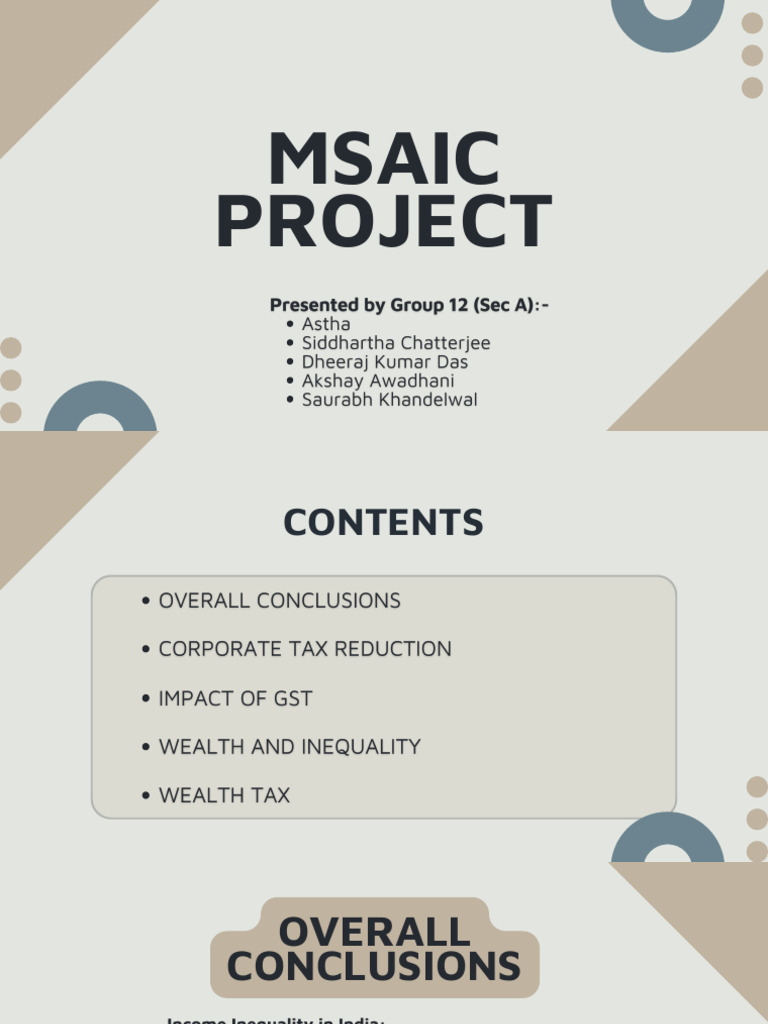 Project MSAIC Group12 (A) | PDF | Business | Finance & Money Management