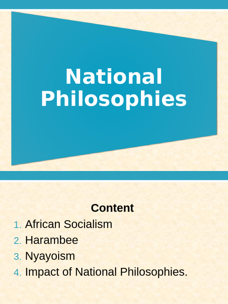 National Philosophies | PDF | Socialism | Ideologies