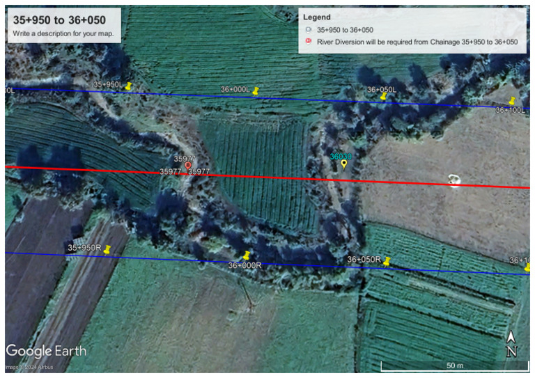 Write A Description For Your Map. 35+950 To 36+050 River Diversion Will ...