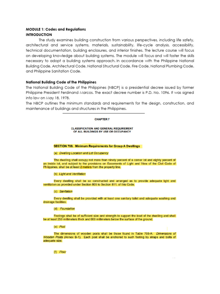 MODULE 1 BSD LEC | PDF | Plumbing | Fire Safety