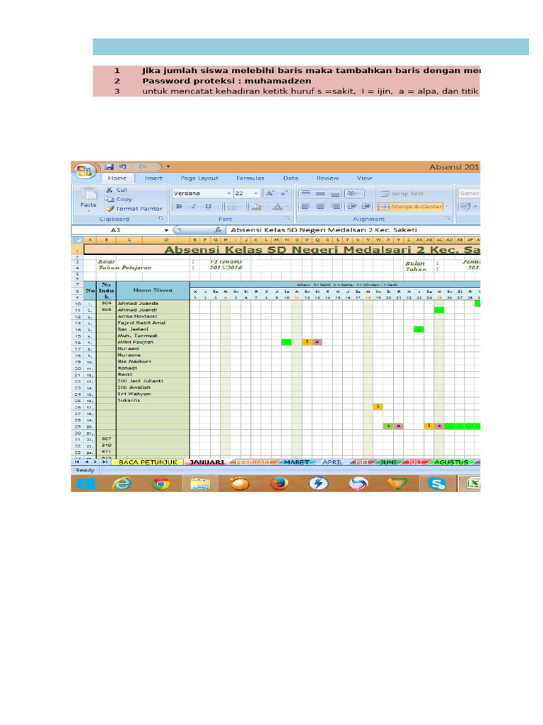 APLIKASI ABSENSI Siswa & GRAFIK | PDF