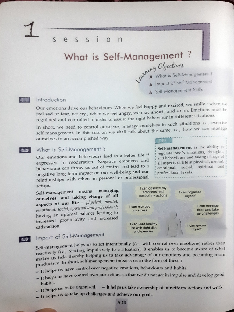Self Management | PDF | Self-Improvement