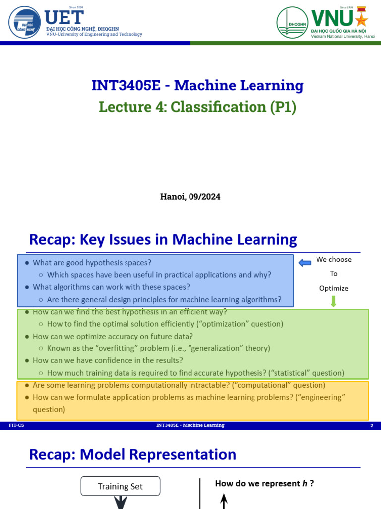 Lecture 4 Classification P1 | PDF | Machine Learning | Logistic Regression