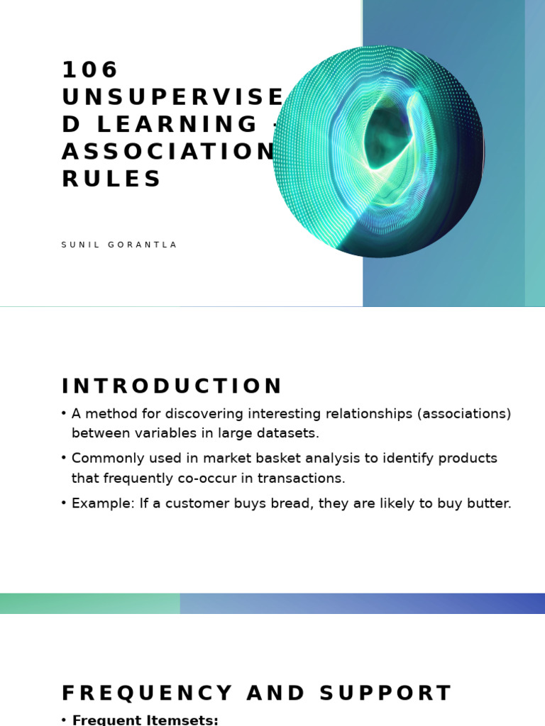 106 Unsupervised Learning - Association Rules | PDF | Information ...