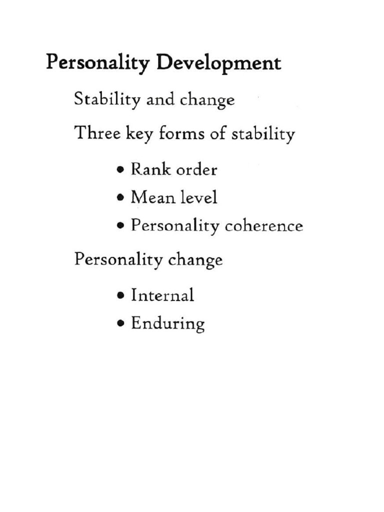 CH 5 Personality Stability Revised | PDF