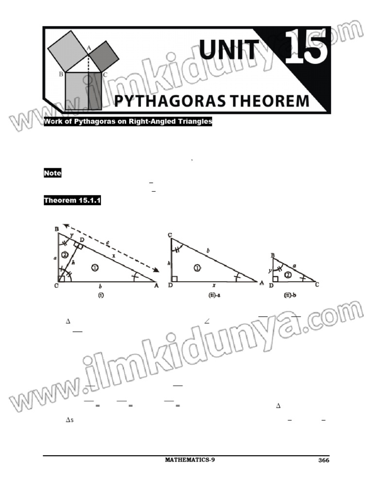 9th Class Maths Notes CH 15 | PDF | Triangle | Elementary Geometry