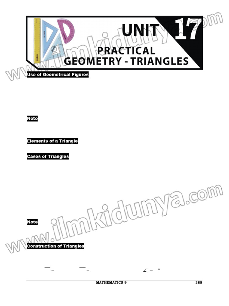 Practical Geometry: Constructing Triangles | PDF | Triangle | Triangle Geometry