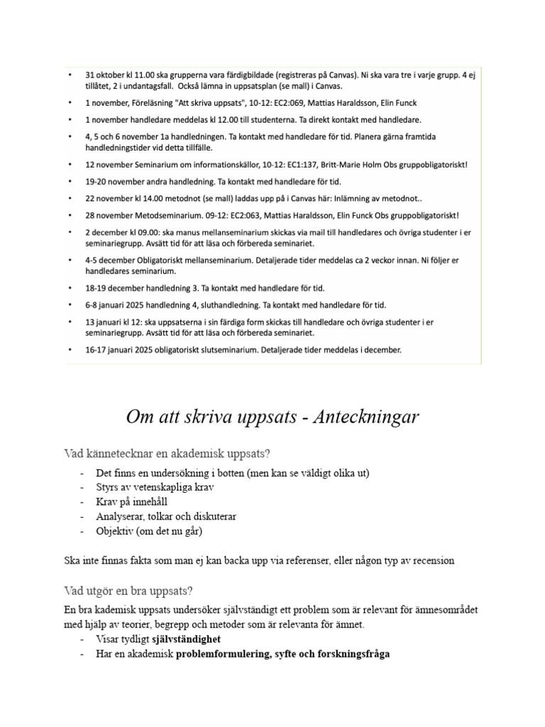 Om Att Skriva Uppsats | PDF