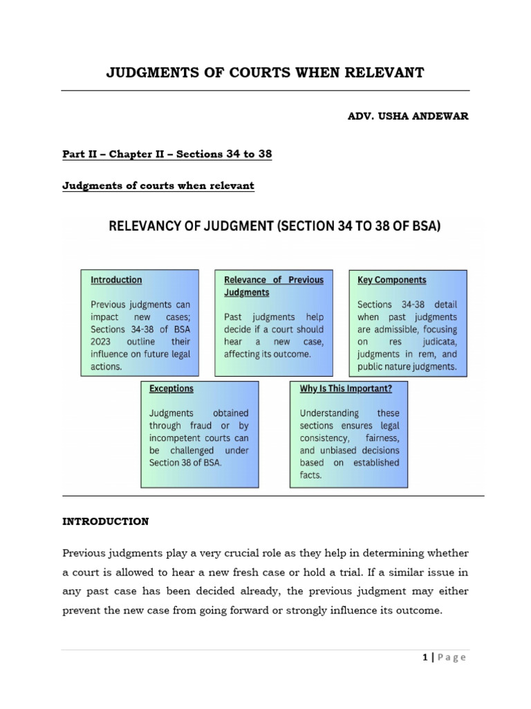 11 - Judgments When Relevant | PDF | Judgment (Law) | Lawsuit