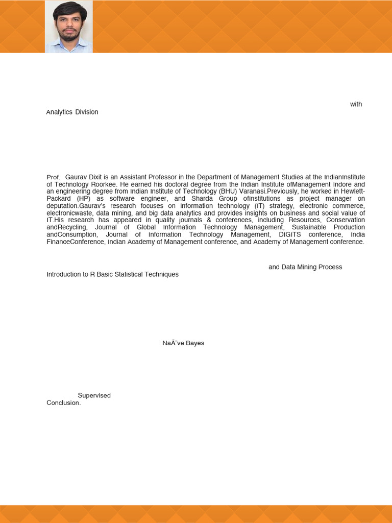 Business Analytics Using R Pdf Analytics Regression Analysis