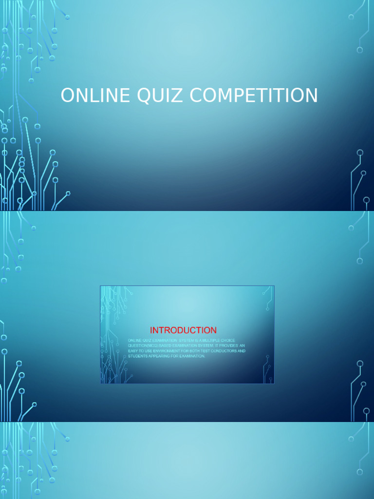 Online Quiz Competition | PDF