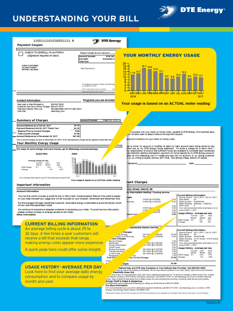 Understanding Your Bill Graphic | PDF | Cheque | Power (Physics)