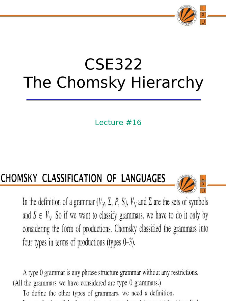 Automata Chomsky Hierarchy | PDF