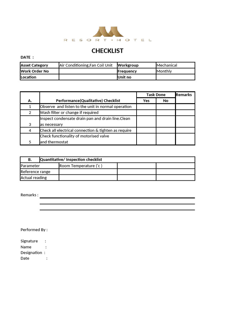 Checklist Fcu | PDF