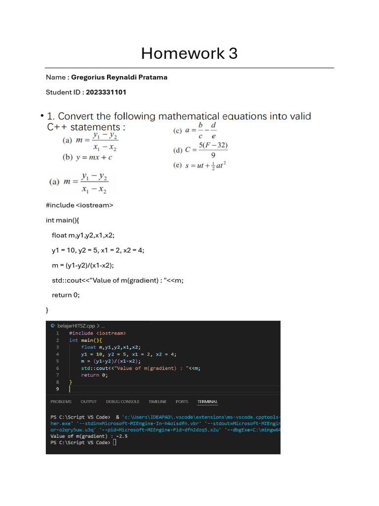 Gregorius Reynaldi Pratama - HW3 | PDF