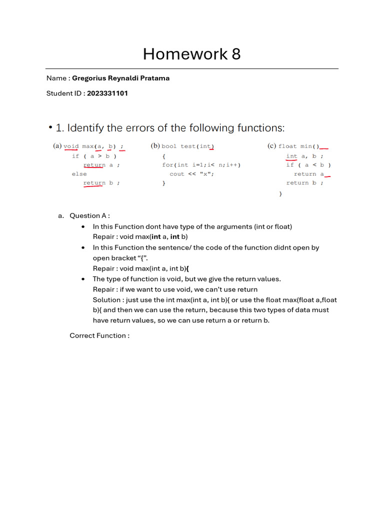 Gregorius Reynaldi Pratama - HW8 | PDF | Parameter (Computer Programming) | Computer Science