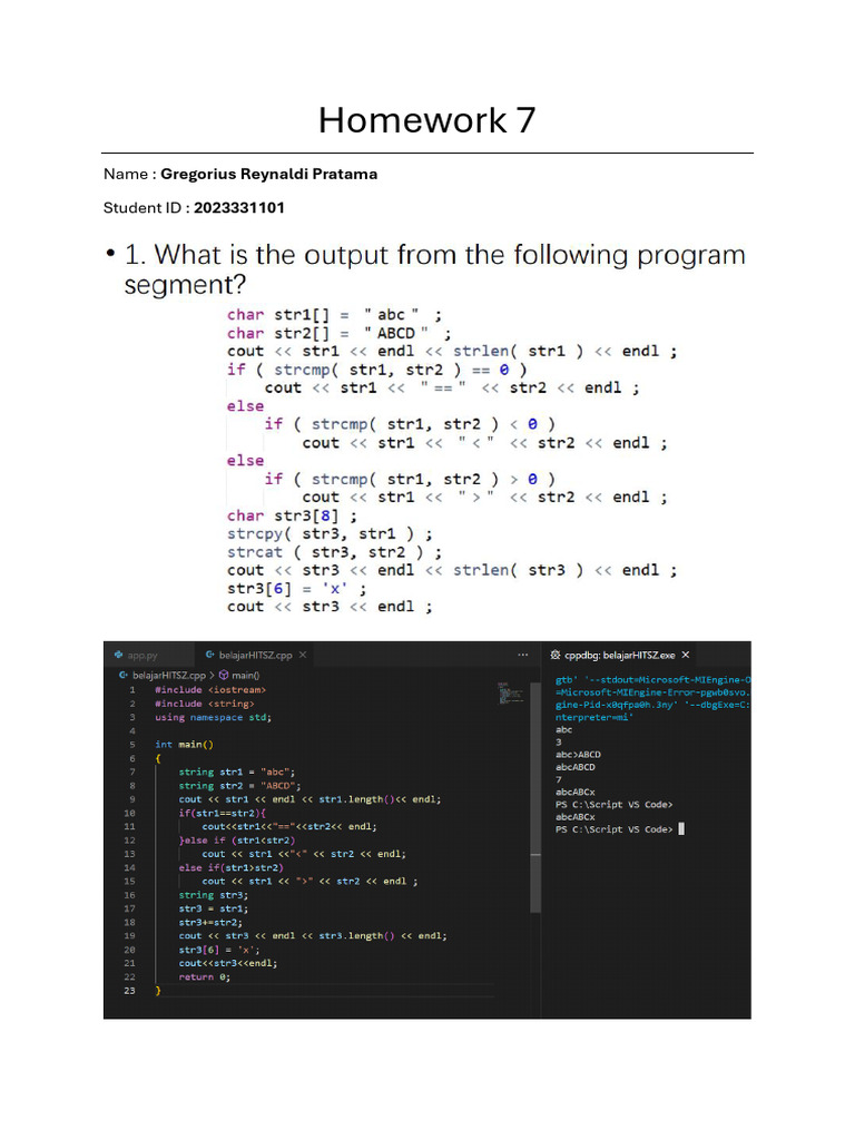 Gregorius Reynaldi Pratama - HW7 | PDF | Teaching Methods & Materials