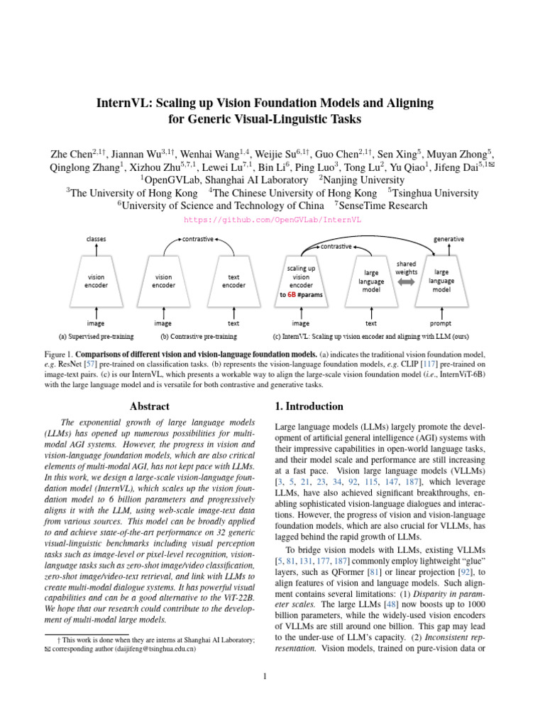 Internvl: Scaling Up Vision Foundation Models and Aligning For Generic Visual-Linguistic Tasks ...