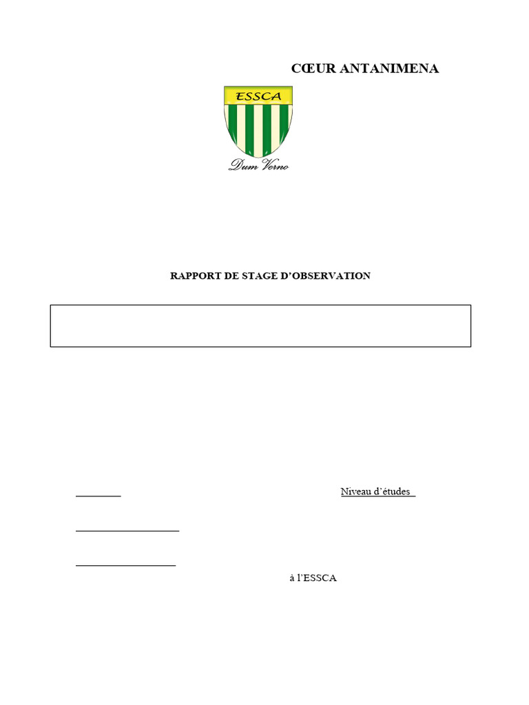Rapport de Stage à Assurances ARO | PDF | Assurance | Réassurance