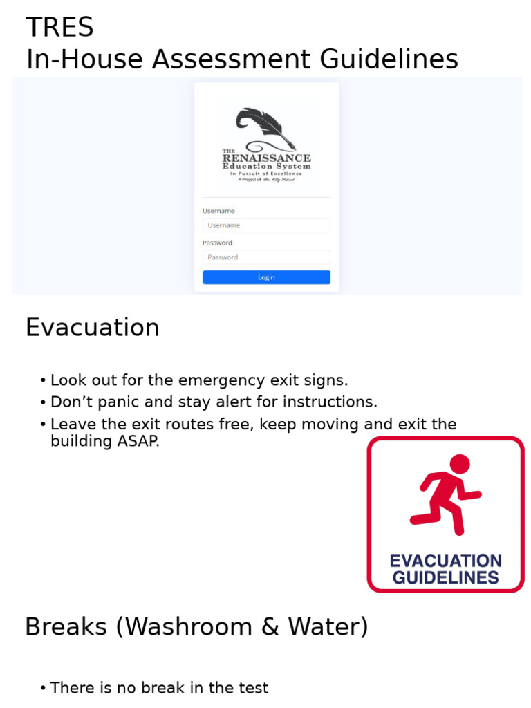 TRES Pre Assessment Guidelines (SLT-EnGLISH-EYE) | PDF