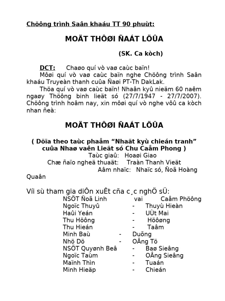 Mot Thoi Dat Lua | PDF