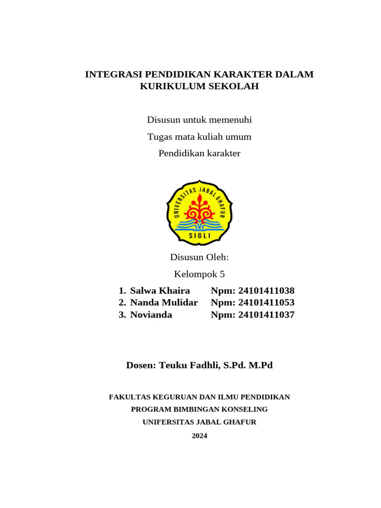MAKALAH Integrasi Pendidikan | PDF | Karier & Perkembangan