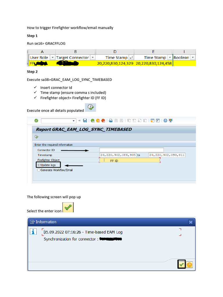 How To Trigger Firefighter Workflow - Email Manually | PDF How To Trigger Firefighter Workflow - Email Manually | PDF
