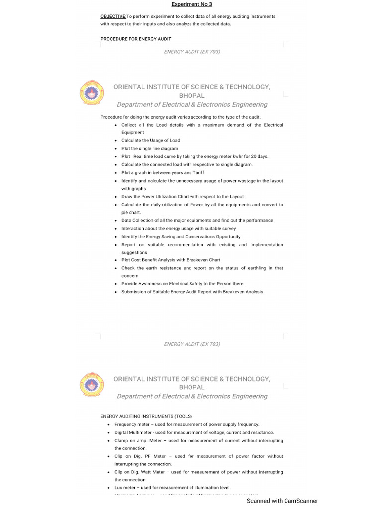 3 Energy Audit Lab | PDF