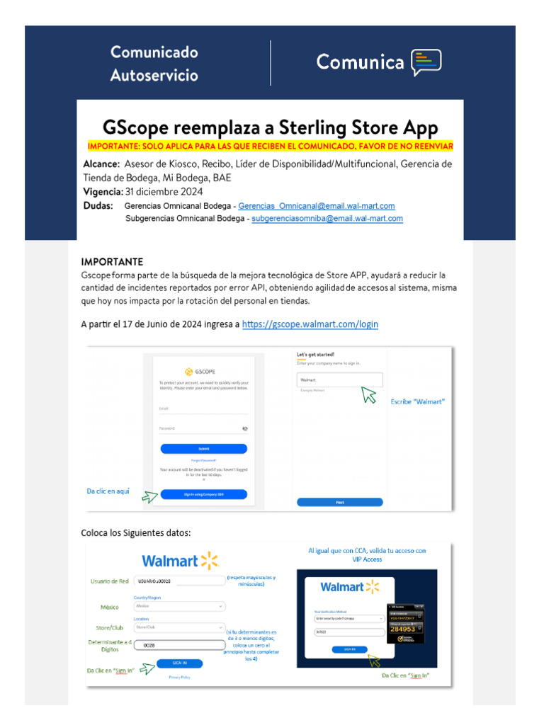 GScope Reemplaza A Sterling Store App | PDF | Negocios | Finanzas y dinero