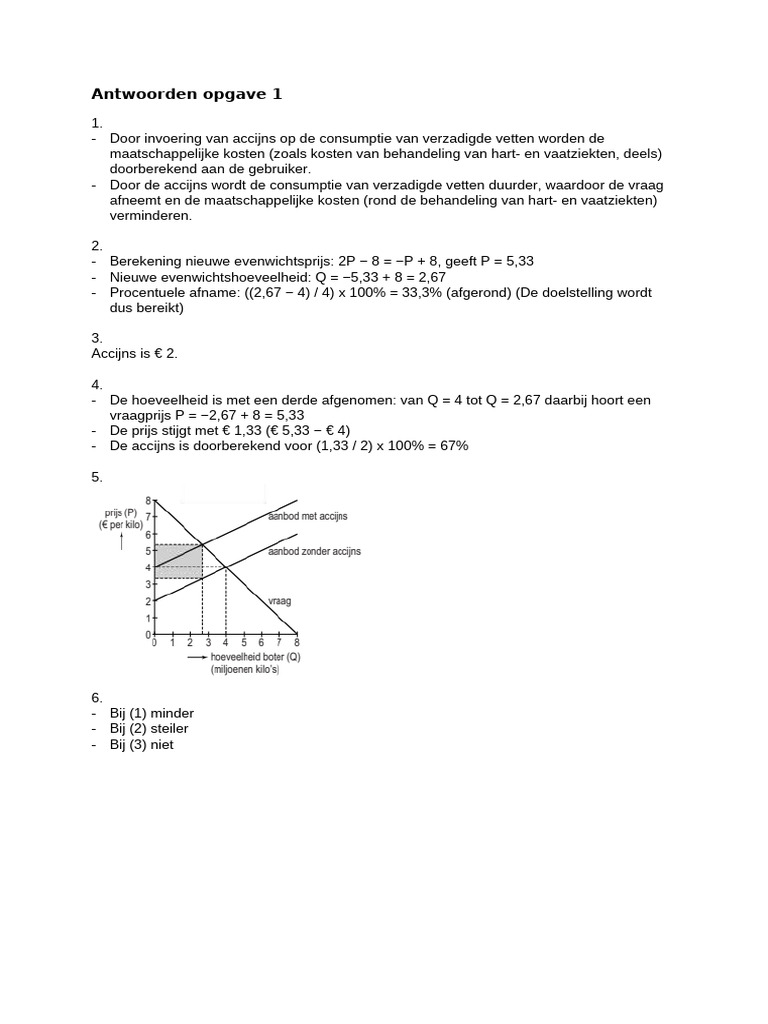 Oefenen Belasting en Subsidie Antwoorden | PDF