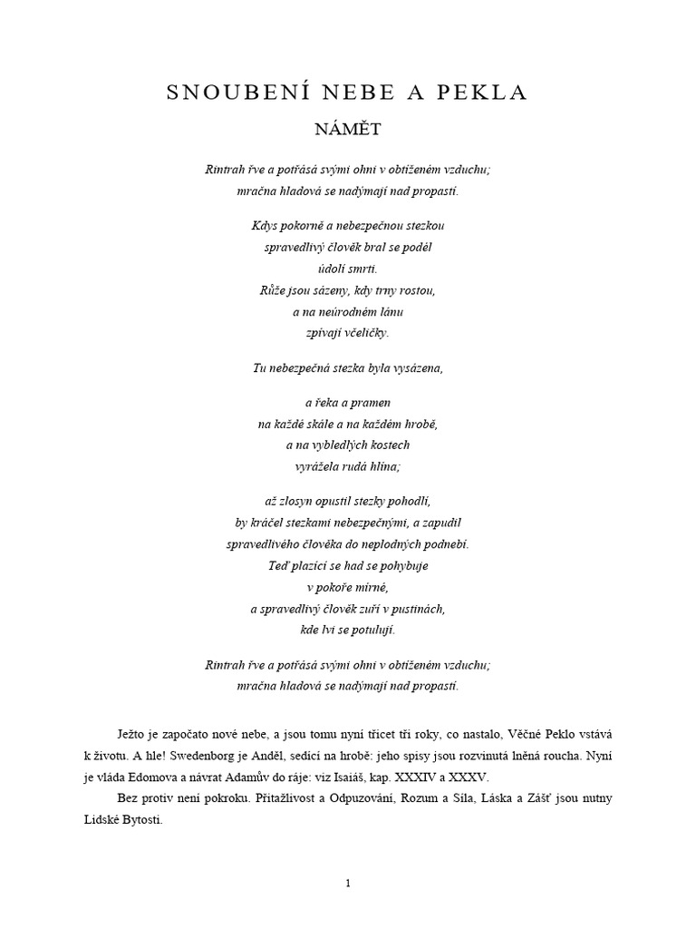 Snoubení Nebe A Pekla | PDF