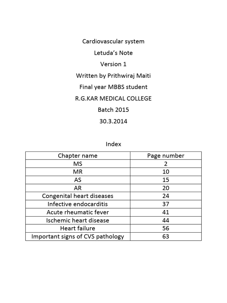 Letu Da CVS | PDF | Heart Valve | Heart