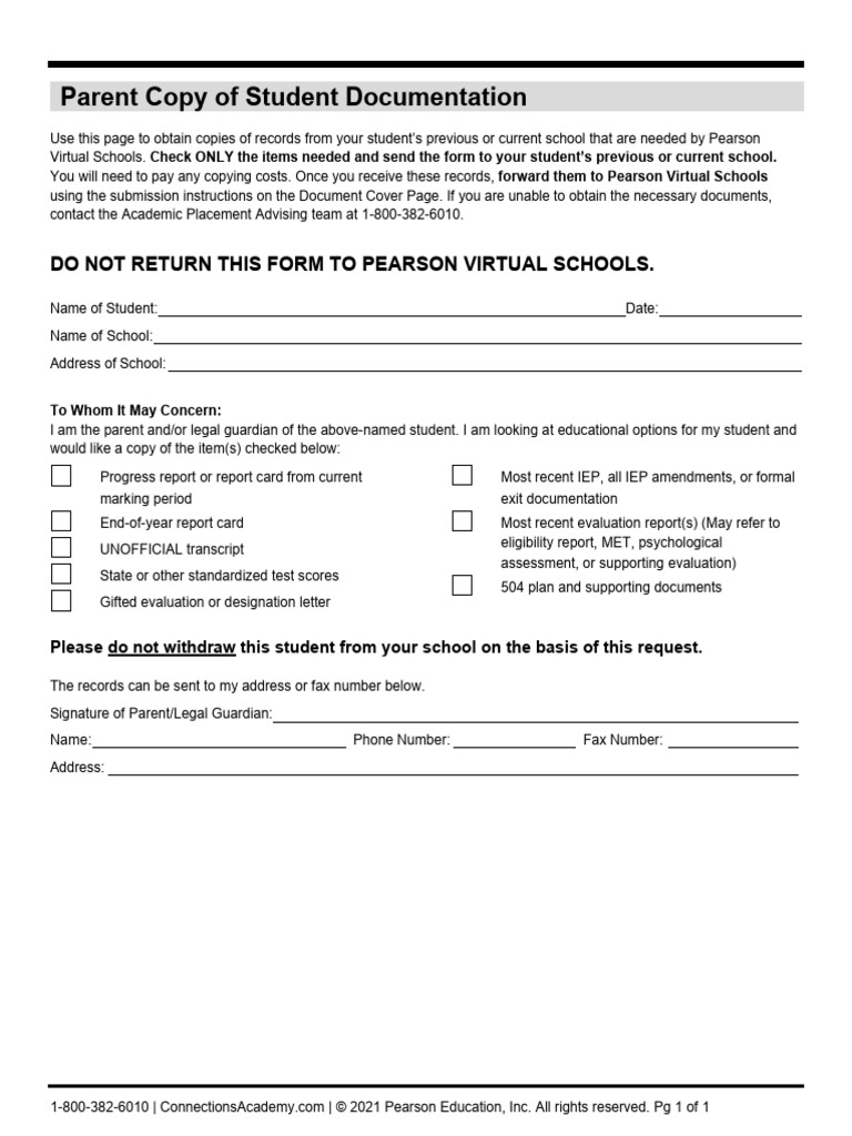 Parent Copy of Student Documentation | PDF