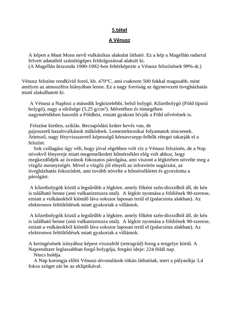 5 Tétel | PDF