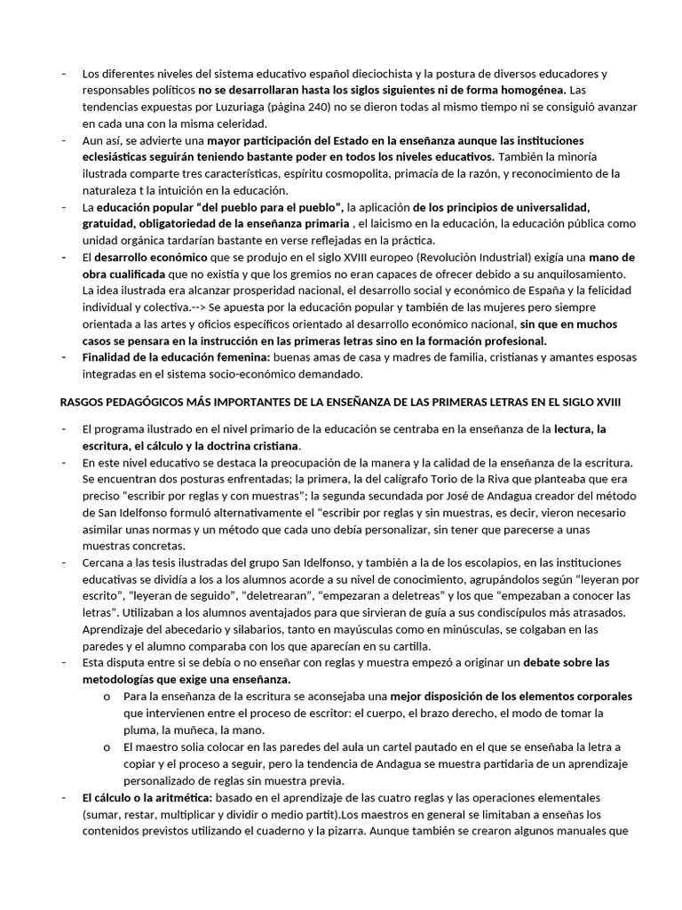 Enseñanza de Las Primeras Letras en La Ilustración | PDF | Enseñando ...