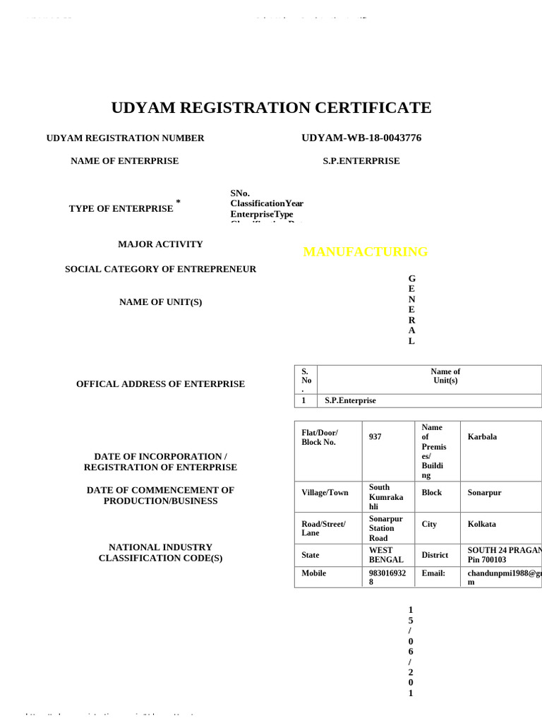 Print _ Udyam Registration Certificate (2) | PDF Print _ Udyam Registration Certificate (2) | PDF